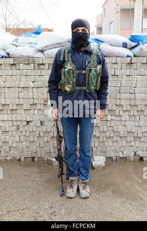 Nusaybin, Turkey. 20th Jan, 2016. The local YDG-H commander, whose ...