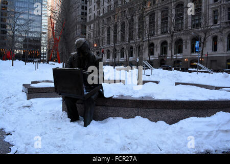New York City, The "Double Check" Sculpture by J. Seward Johnson in the ...