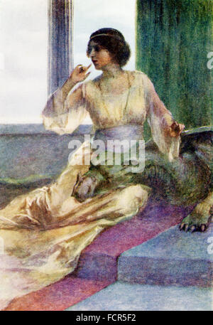 The caption for this illustration reads: Marra takes off her golden ...