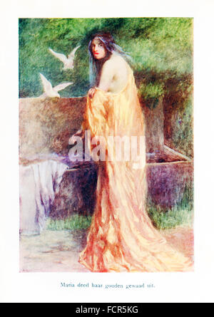 The caption for this illustration reads: Marra takes off her golden ...