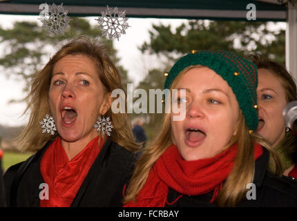 Female members of 'The Little Choir' performing publicly during a 2015 ...
