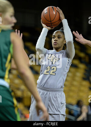 Central Florida guard Aliyah Gregory (22) leads the break during the ...