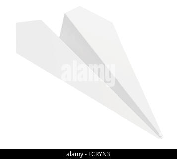 Gray paper plane. Isolated on white background Stock Photo - Alamy