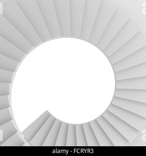 Spiral staircase. Top view. 3d render on white background Stock Photo ...