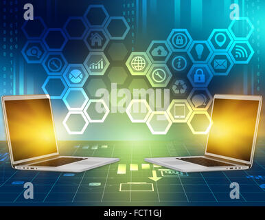 Chart and hexagon Stock Photo - Alamy