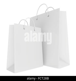 Empty bags isolated on white background Stock Photo - Alamy