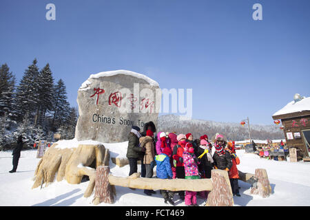 Hailin, Hailin, CHN. 23rd Jan, 2016. Beautiful views of ice and snow in ...