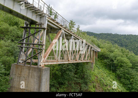 Old Japanese railways and bridges, Sakhalin Island, Russia Stock Photo ...