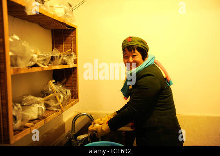 Meng Yin, Meng Yin, CHN. 25th Jan, 2016. A restaurant built as people's ...