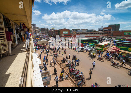 View of Hoima Road on a typically busy day, Kampala, Uganda, Africa ...