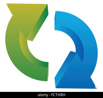 Circular arrow icon. Two curved arrows pointing against each other ...