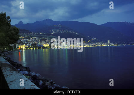 CHE, Switzerland, Montreux at Lake Geneva. CHE, Schweiz, Montreux am ...