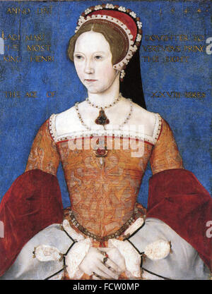 Mary I of England (1516-1558) 'Bloody Mary', portrait painting in oil on panel by an unknown ...