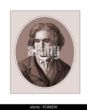 Beethoven. Portrait of the German composer Ludwig van Beethoven (1770 ...