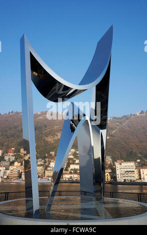 Life Electric monument by Libeskind, Lake Como, Como, Italy Stock Photo ...