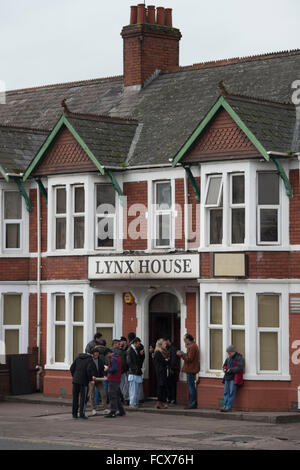 Lynx House in Cardiff, South Wales, which houses asylum seekers Stock ...