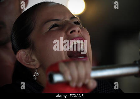 Quito, Ecuador. 25th Jan, 2016. Ecuadorian boxer Jhosep "La Chica de ...