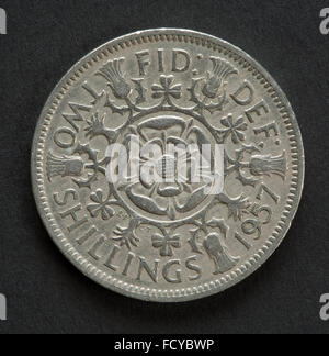 two shilllings coin Stock Photo - Alamy