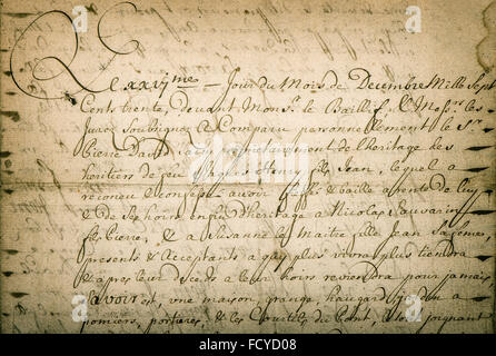 Handwritten card in latin language with the blessing of Pope Pius IX ...