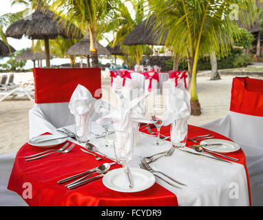 Romantic holiday table setting. Selective focus. Horizontal. Top view ...