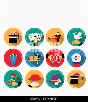 Magic show icons Stock Photo - Alamy