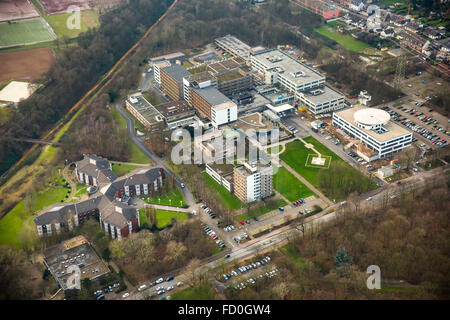 Aerial view, Lutheran Hospital Duisburg-Nord, construction ev. Hospital ...