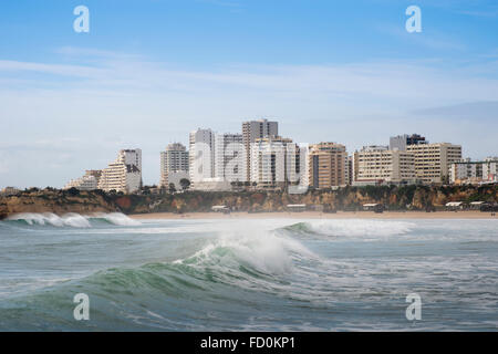 high rise holiday apartments at Praia da Rocha in the Algarve Portugal ...