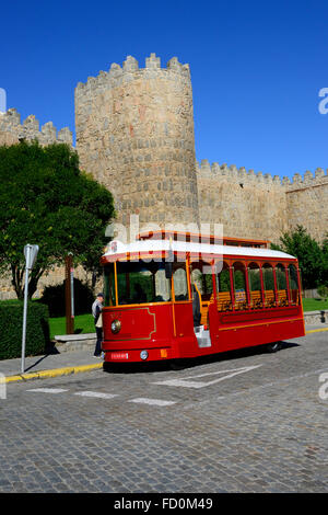Trolley Tour Avila Spain Castile-Léon Medieval Stock Photo: 94058188 ...