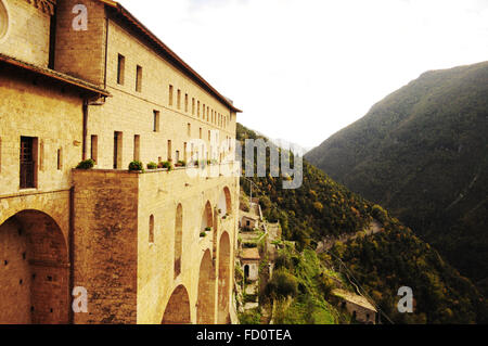 Subiaco Monastery and the valley surrounding it Stock Photo - Alamy