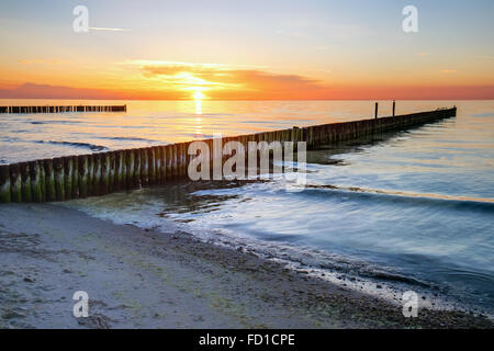 Sunset at the Baltic Sea in summer Stock Photo - Alamy