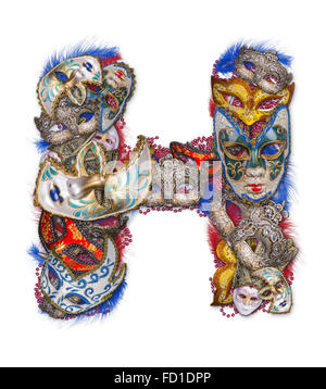 Letter S made of carnival mask and feather Stock Photo - Alamy