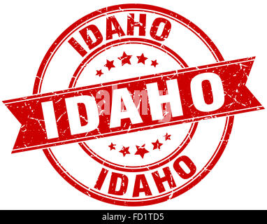 Idaho red round grunge vintage ribbon stamp Stock Photo - Alamy