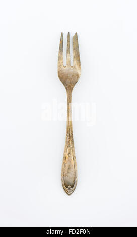 Vintage dessert fork with ornate handle Stock Photo - Alamy