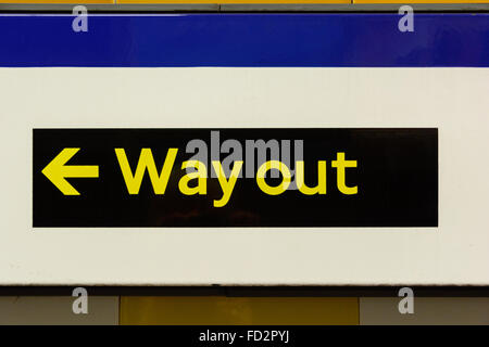 Way out sign in London underground station. UK Stock Photo - Alamy