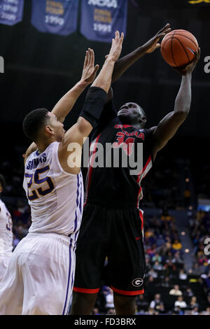 Georgia forward Derek Ogbeide (34) celebrates with Kenny Paul Geno (25 ...