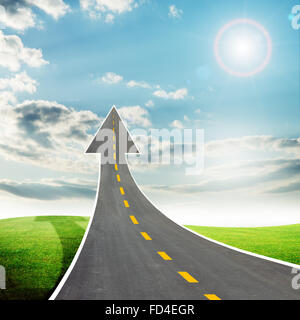 Road going up llike arrow Stock Photo - Alamy