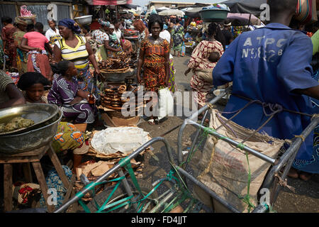 Benin, West Africa, Cotonou, dantokpa market aerial view Stock Photo ...