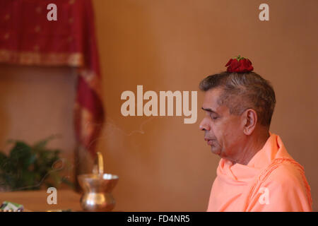 Vivekananda puja celebrated by swami Veetamohananda at the Ramakrishna ...