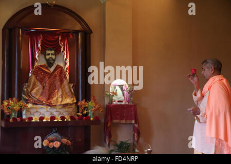 Vivekananda puja celebrated by swami Veetamohananda at the Ramakrishna ...