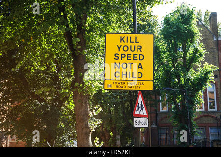 KILL YOUR SPEED NOT A CHILD road safety sign urging motorists to drive ...