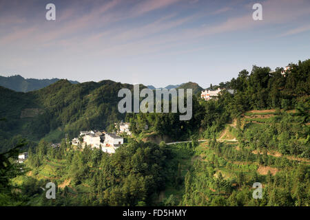 Cliff dwelling residents Enshi city Lichuan City Hubei Province China ...