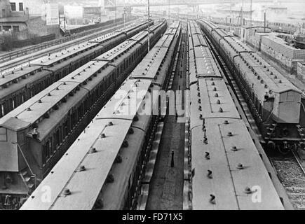 Deutsche Reichsbahn or German Reich Railway. German national railway ...