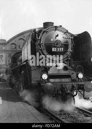 Steam locomotive in Germany, 1935 Stock Photo - Alamy