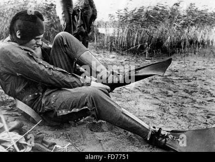 German commando frogman in World War II, 1944 Stock Photo - Alamy
