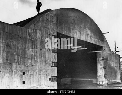 Construction of a German coastal fortification on the Atlantic Wall ...