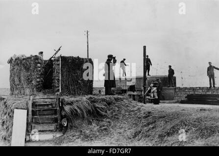 Construction of a German coastal fortification on the Atlantic Wall ...