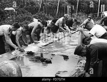 Garrison of a German coastal fortification at the Atlantic Wall, 1944 ...