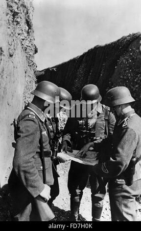 Garrison of a German coastal fortification at the Atlantic Wall, 1944 ...