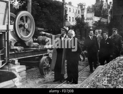 The former head of the German Labor Front, Robert Ley, guarded by ...
