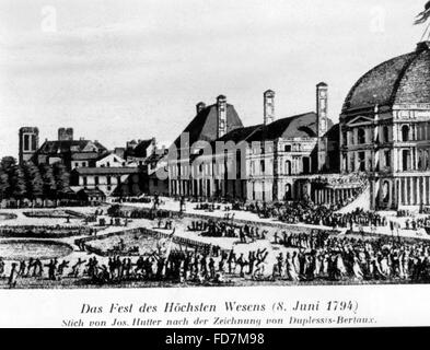 Festival of the Supreme Being. French revolution. Cult of Reason ...